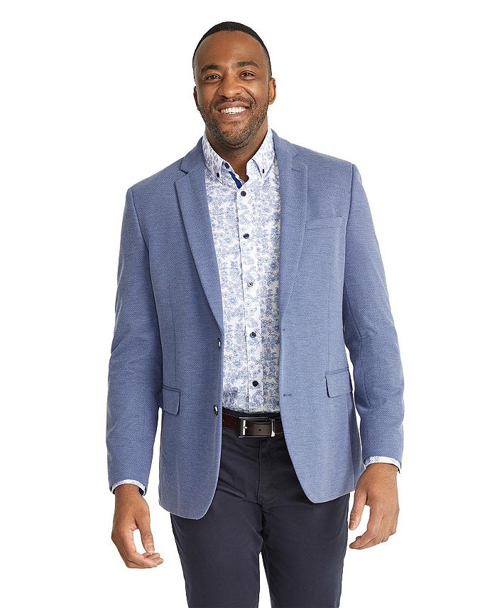 Johnny Bigg Big & Tall Venice Textured Stretch Blazer Suit - Macy's
