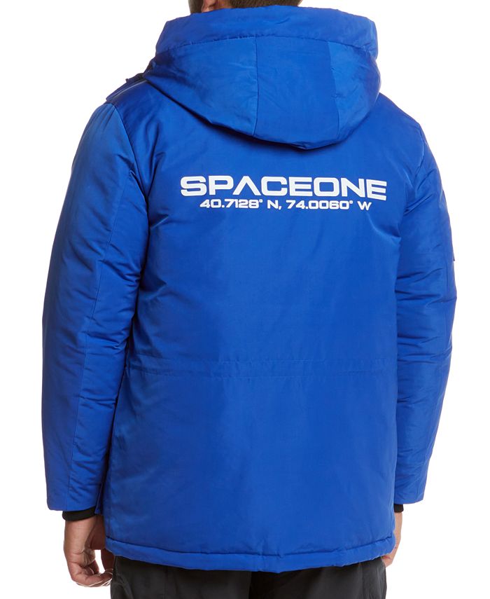 Space One Men's Nasa Inspired Parka Jacket with Printed Astronaut ...