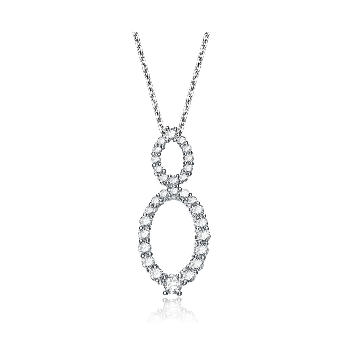 Click here for Sterling Silver White Gold Plated Oval Shape Micro... prices