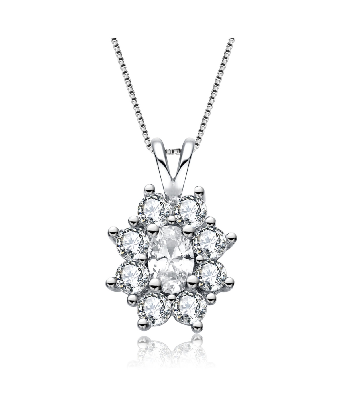 Click here for Sterling Silver Flower Shape Cubic Zirconia Drop P... prices