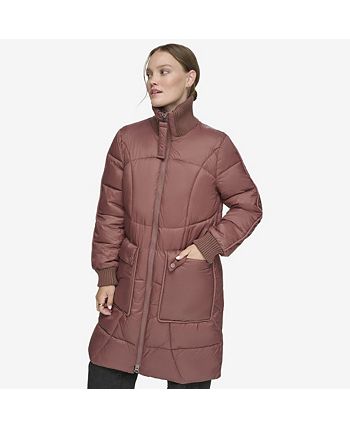 Andrew Marc Pavia Quilted Faux Down Coat - Macy's