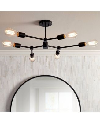 Possini Euro Design Marco Industrial Ceiling Light Semi Flush Mount ...