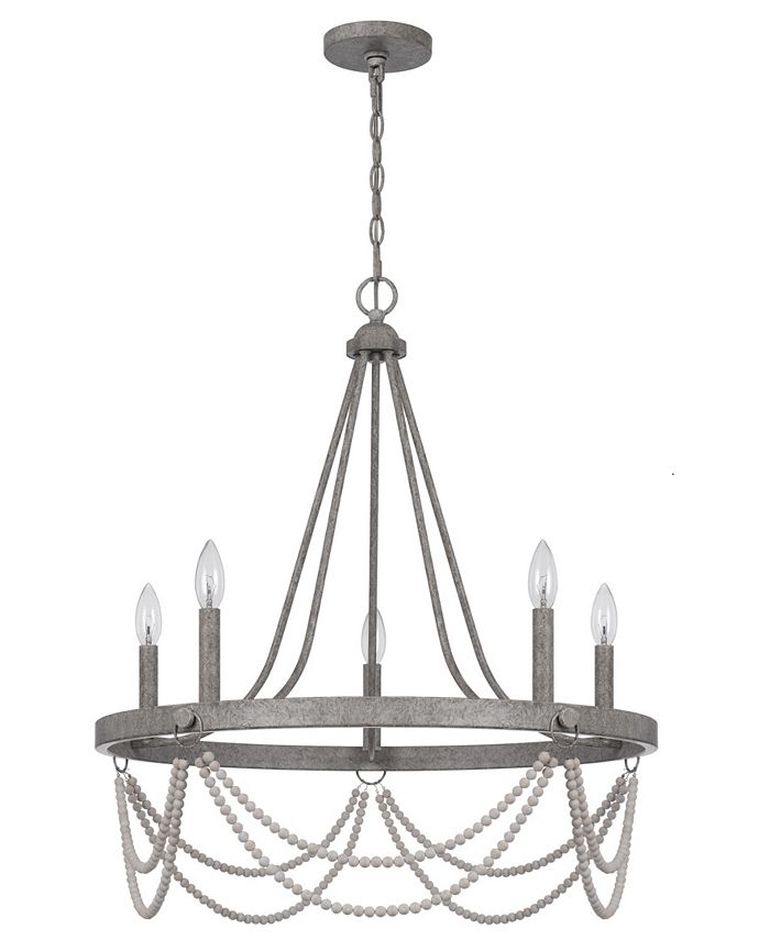 Cal Lighting Anniston 29" Height Metal Chandelier - Macy's