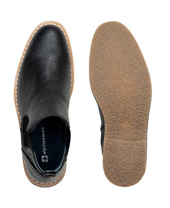 Alpine Swiss Mens Nash Chelsea Boots Snakeskin Ankle Boot Genuine ...