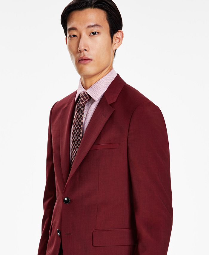 Hugo Boss Men's Modern-Fit Dark Red Suit Jacket - Macy's