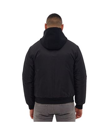 Bench DNA Men's Bomper Fleece Hood Bomber Jacket - Macy's