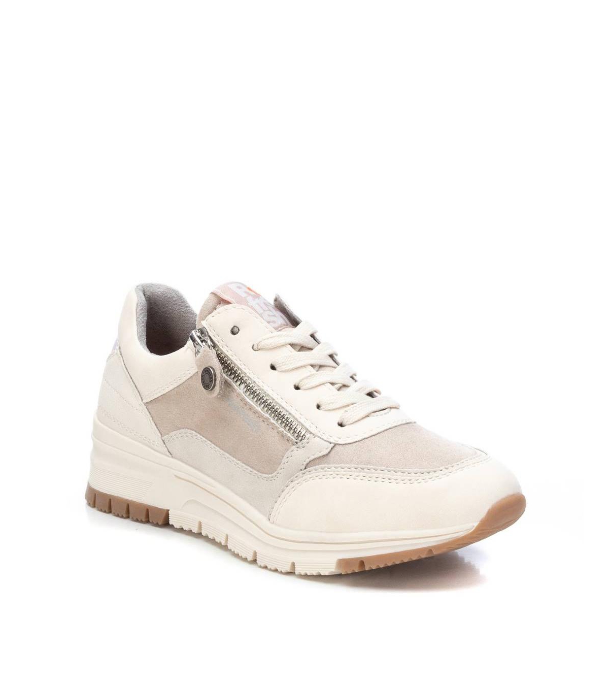 Click here for Womens Suede Casual Sneakers By Xti - Light beige prices