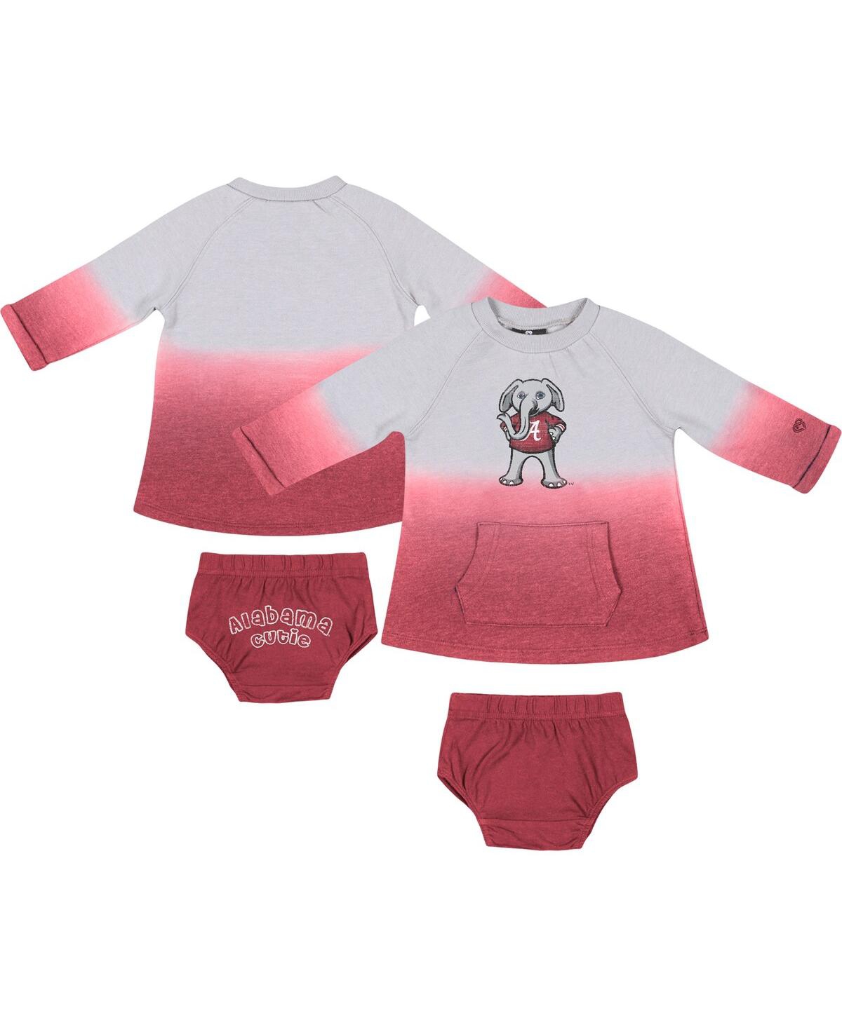Click here for Newborn and Infant Girls Colosseum Gray  Crimson D... prices
