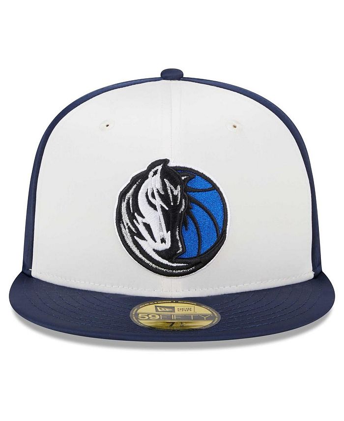 New Era Men's White Dallas Mavericks Throwback Satin 59FIFTY Fitted Hat ...