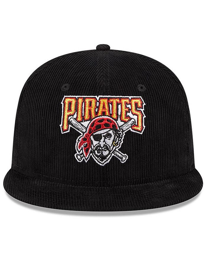 New Era Men's Black Pittsburgh Pirates Throwback Corduroy 59FIFTY ...