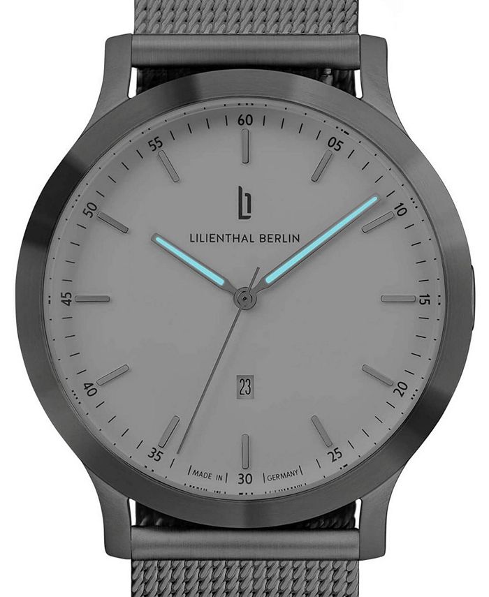 Lilienthal Berlin Unisex Huxley Silver White Silver-Tone Stainless ...