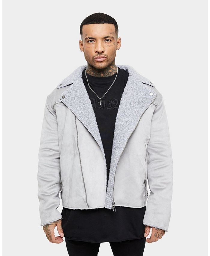 SAINT MORTA Men's Imperial Faux Sherpa Biker Jacket - Macy's