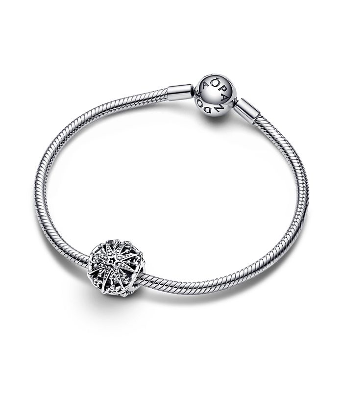 Pandora Sterling Silver Celestial Snowflake Charm - Macy's
