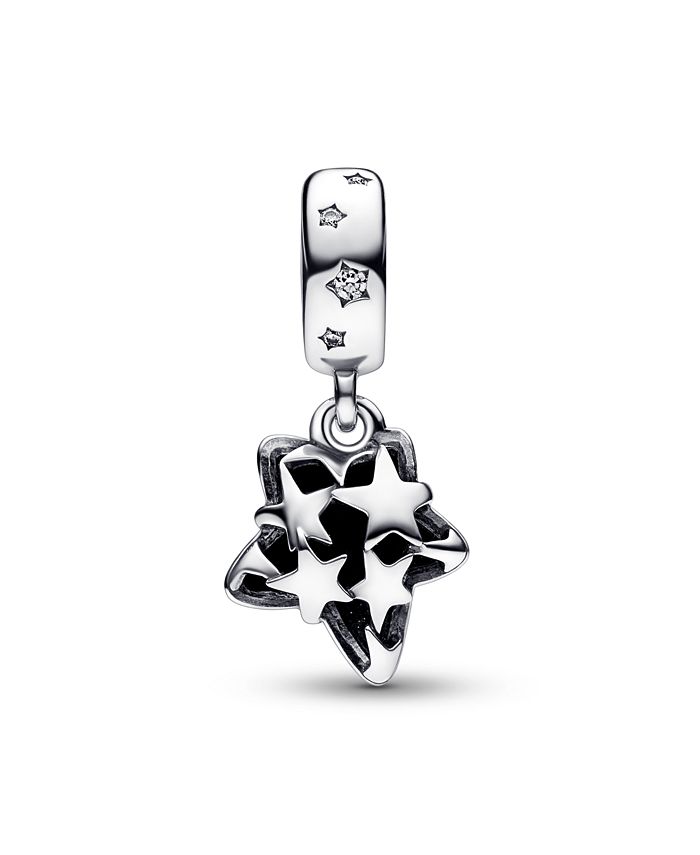Pandora Sterling Silver Celestial Galaxy Star Murano Dangle Charm - Macy's