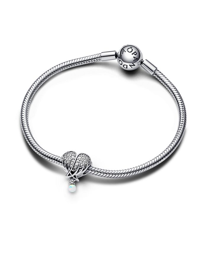 Pandora Cubic Zirconia Angel Wings Heart Charm - Macy's