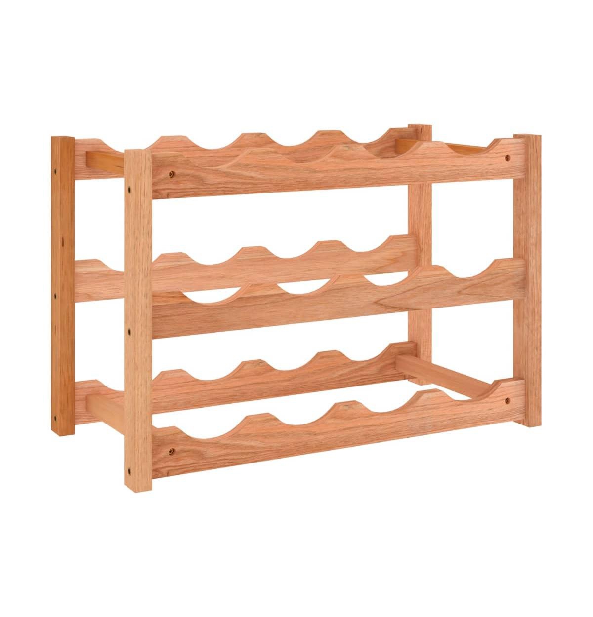 Click here for Wine Rack for 12 Bottles Solid Wood Walnut - Brown prices