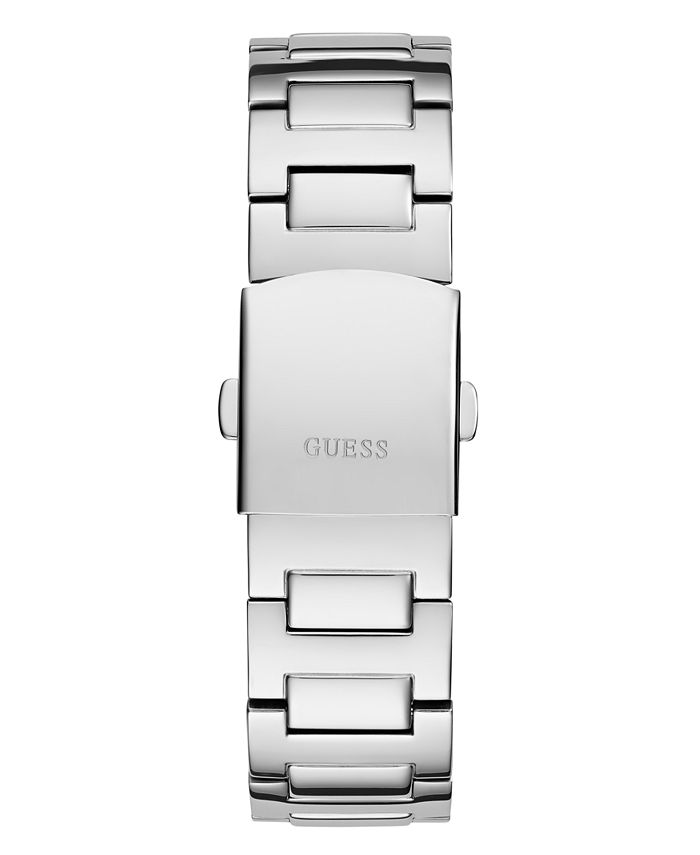 Guess Mens Analog Silver Tone Stainless Steel Watch 42mm Macys