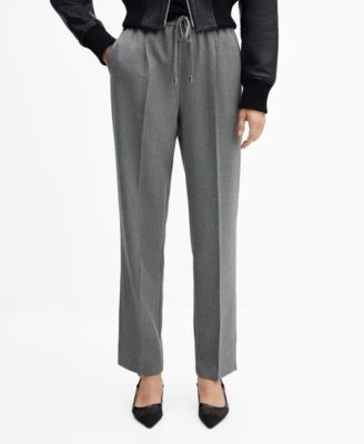 MANGO Women's Flowy Jogger Pants - Macy's