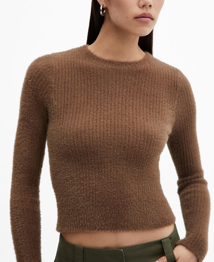 MANGO Women's Ribbed Soft Sweater - Macy's