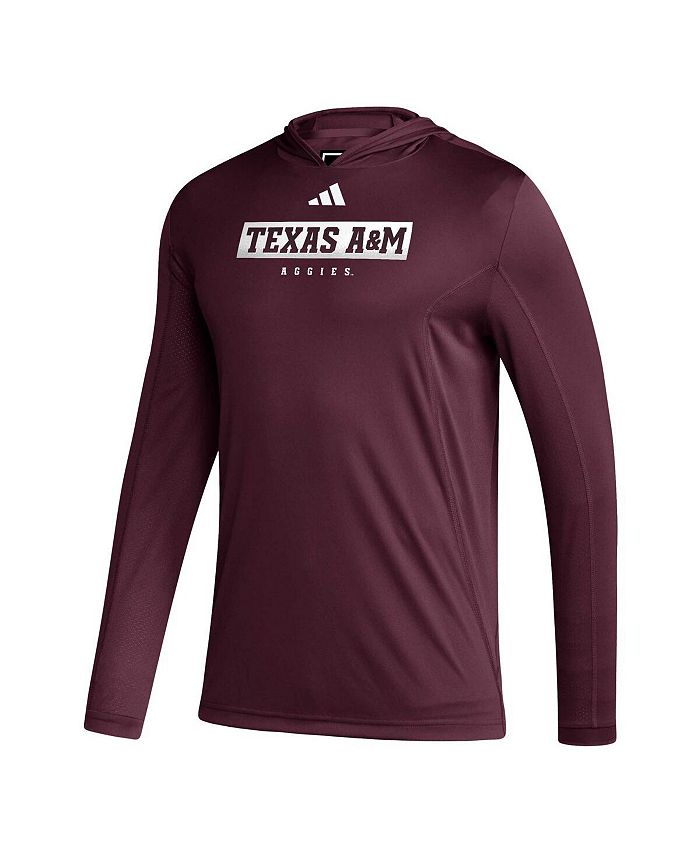 adidas Men's Maroon Texas A&M Aggies Sideline AEROREADY Hooded Long ...