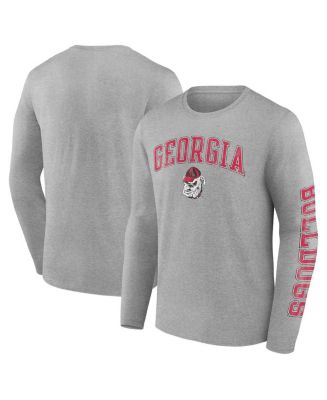 Men's Fanatics Heather Gray Georgia Bulldogs Distressed Arch Over Logo ...