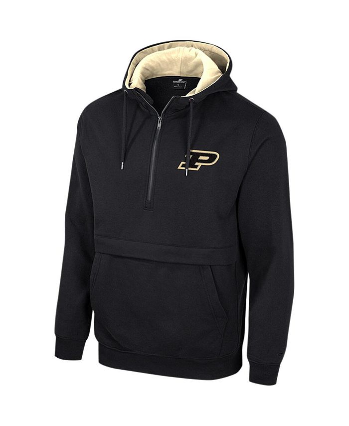 Colosseum Men's Black Purdue Boilermakers Half-Zip Hoodie - Macy's