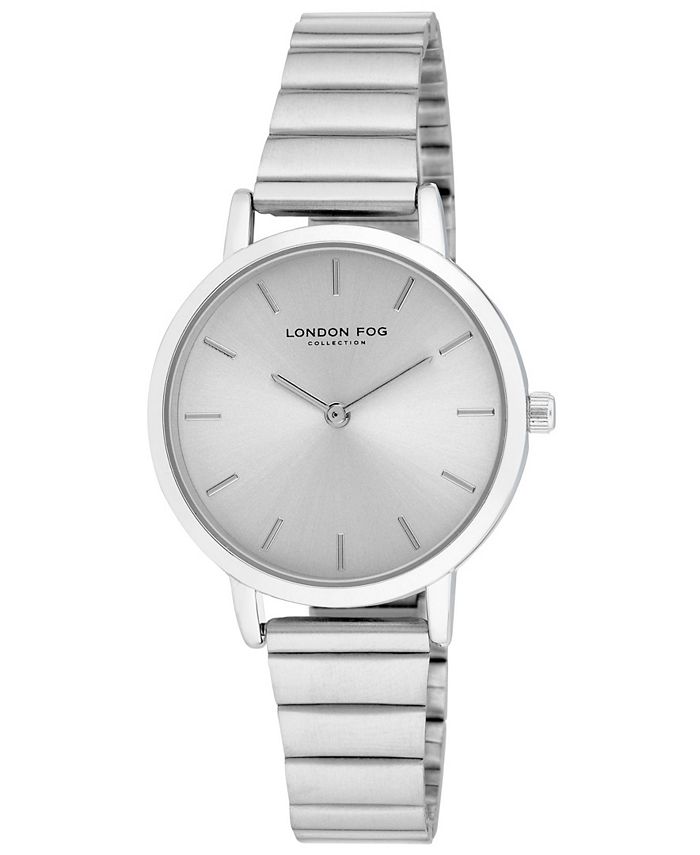 London Fog Women's Quartz Sussex Silver-Tone Alloy Watch 32mm - Macy's