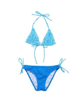Toddler, Child Girls Santorini Blue Triangle Bikini - Macy's