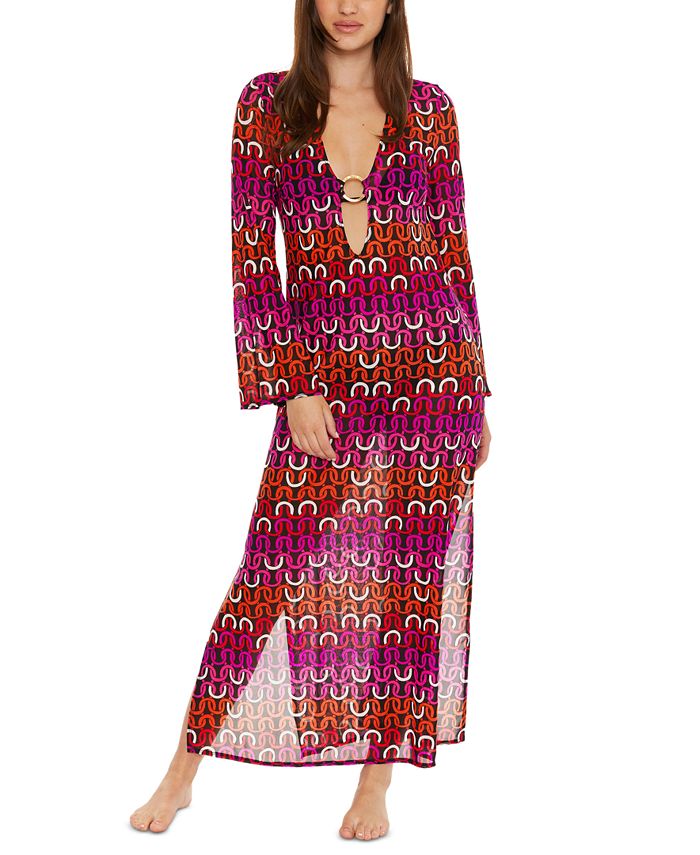 Trina Turk Women's Echo Mesh Maxi Dress Cover-Up - Macy's