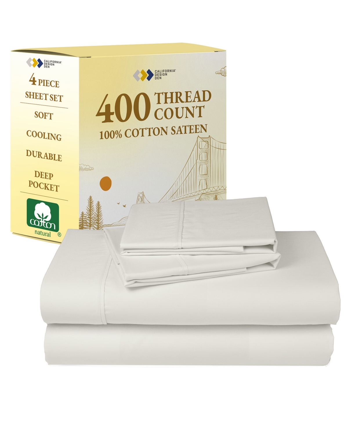 Click here for Soft Cotton Sheet Set - 400 Thread Count 100 Cotto... prices