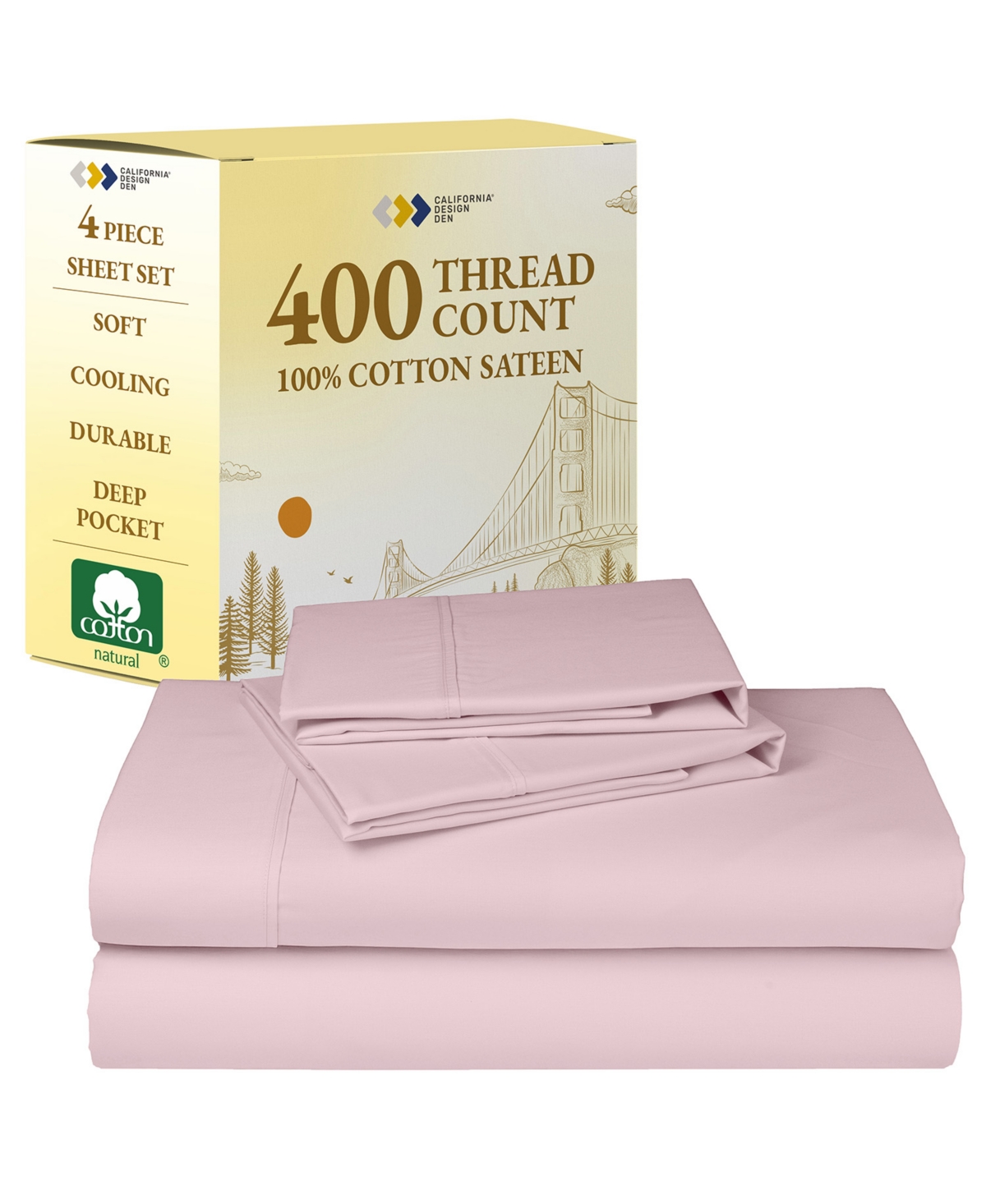 Click here for Soft Cotton Sheet Set - 400 Thread Count 100 Cotto... prices