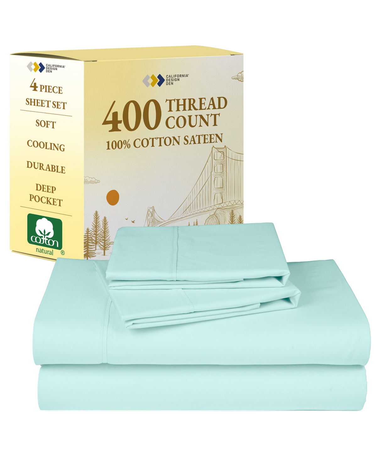 Click here for Soft Cotton Sheet Set - 400 Thread Count 100 Cotto... prices