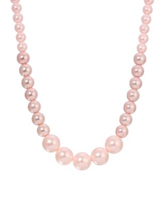 2028 Imitation Pink Pearl Strand Necklace - Macy's