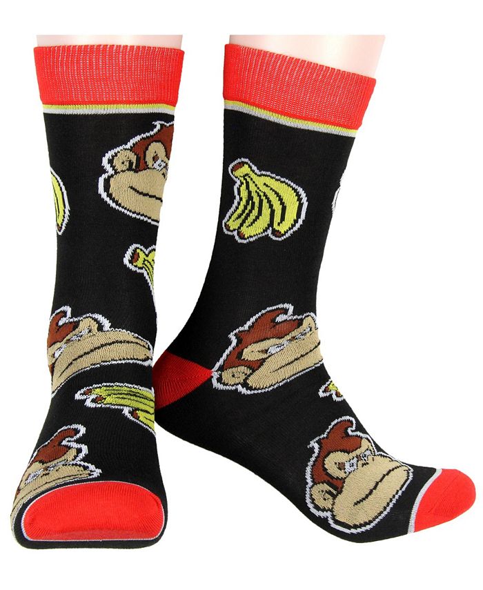 Nintendo Donkey Kong Socks Character And Video Game Logo 5 Pack Adult ...