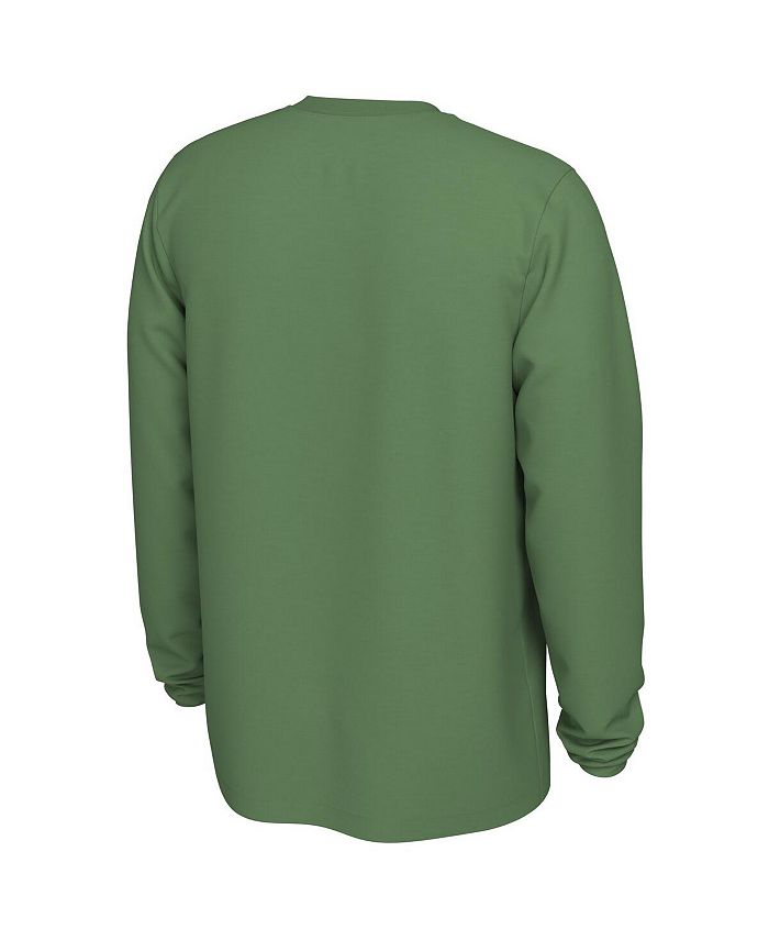 Nike Men's Apple Green Distressed Oregon Ducks Throwback Long Sleeve T ...