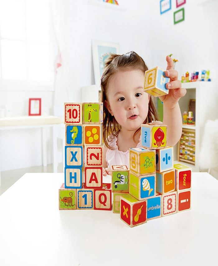 Hape Alphabet Numbers Stacking 26 Blocks - Macy's