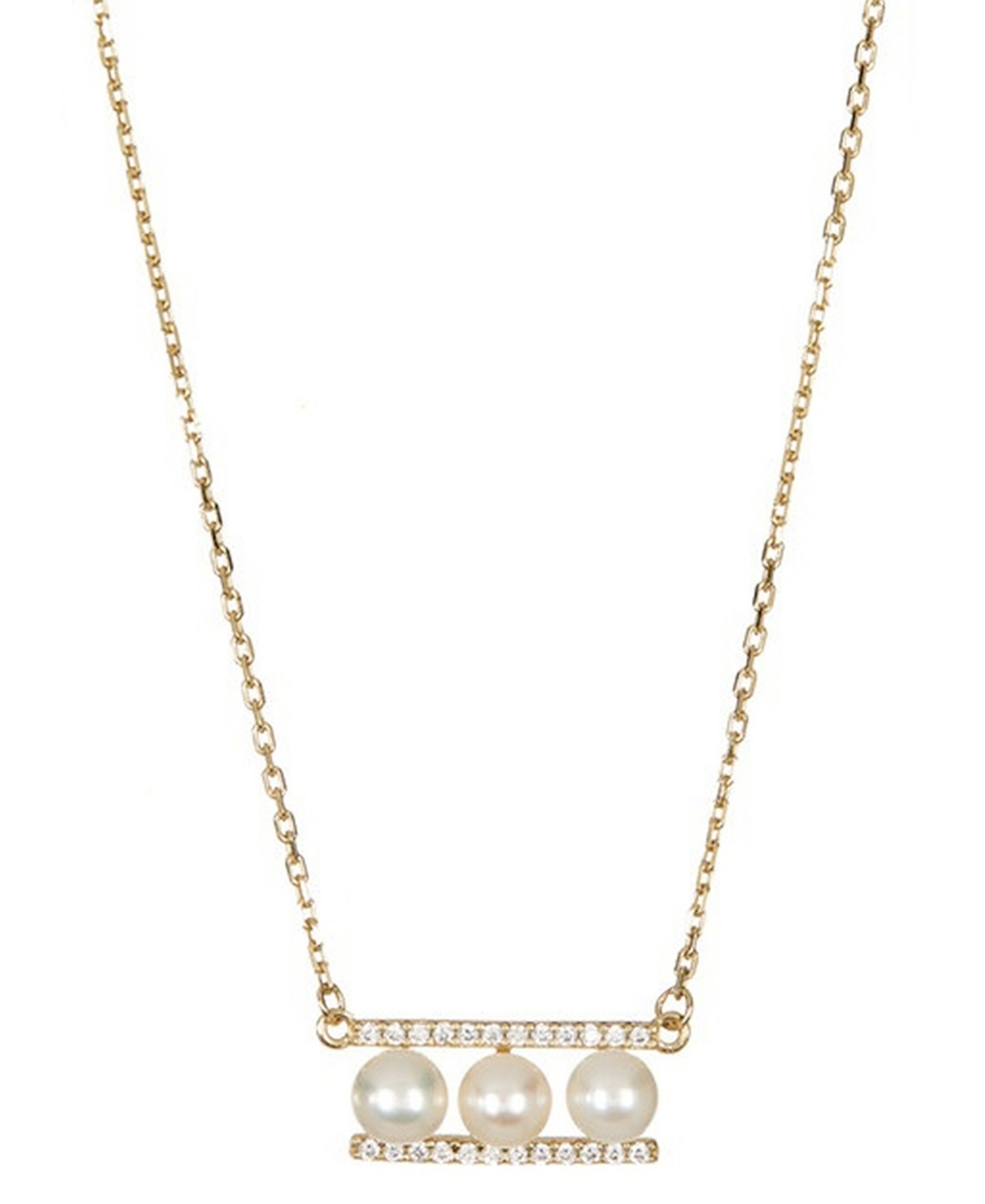 Click here for Adornia 14k Gold-Plated Imitation Pearl Bar Pendan... prices