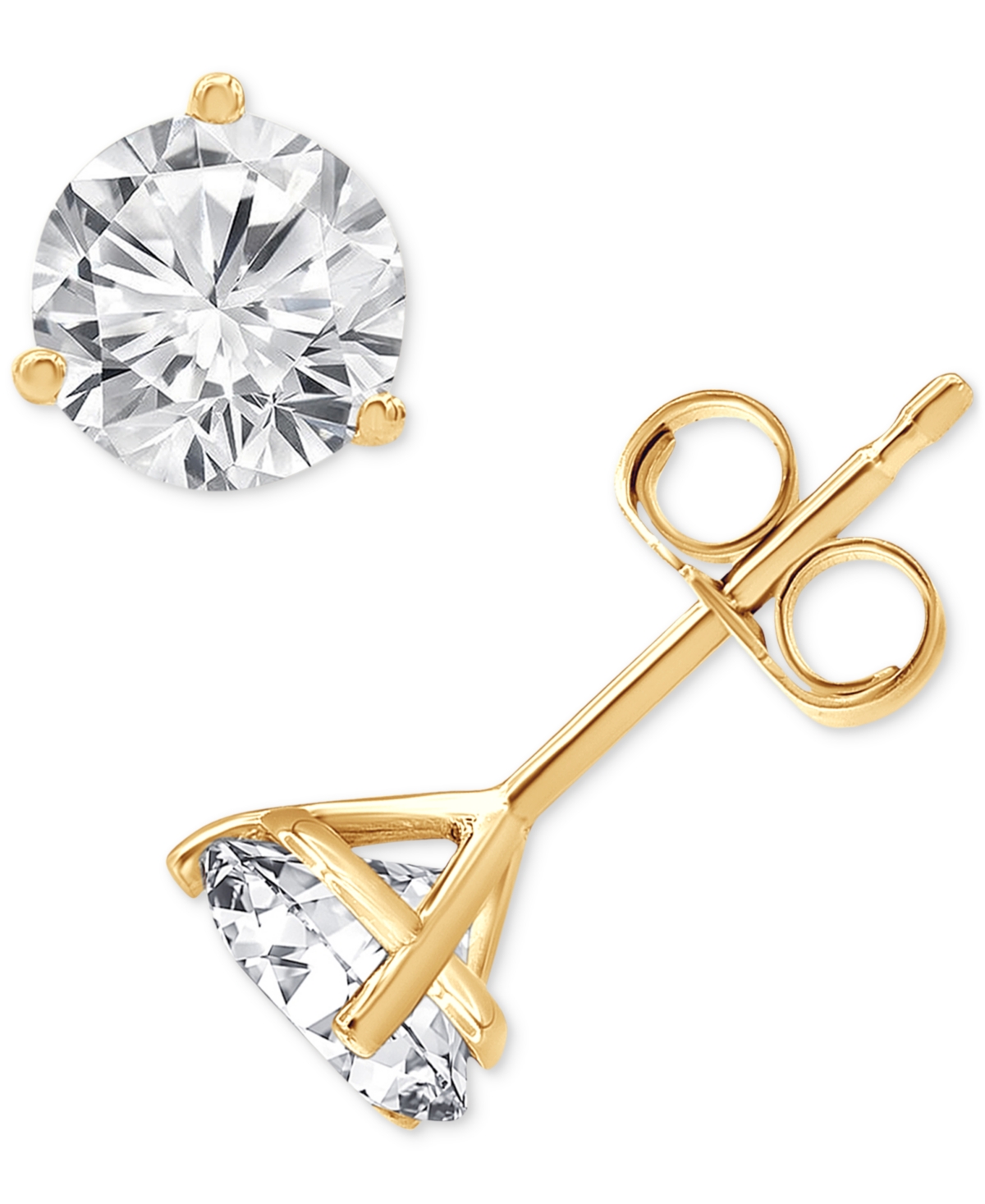 Click here for Diamond Three Prong Stud Earrings (1 ct. t.w.) in... prices