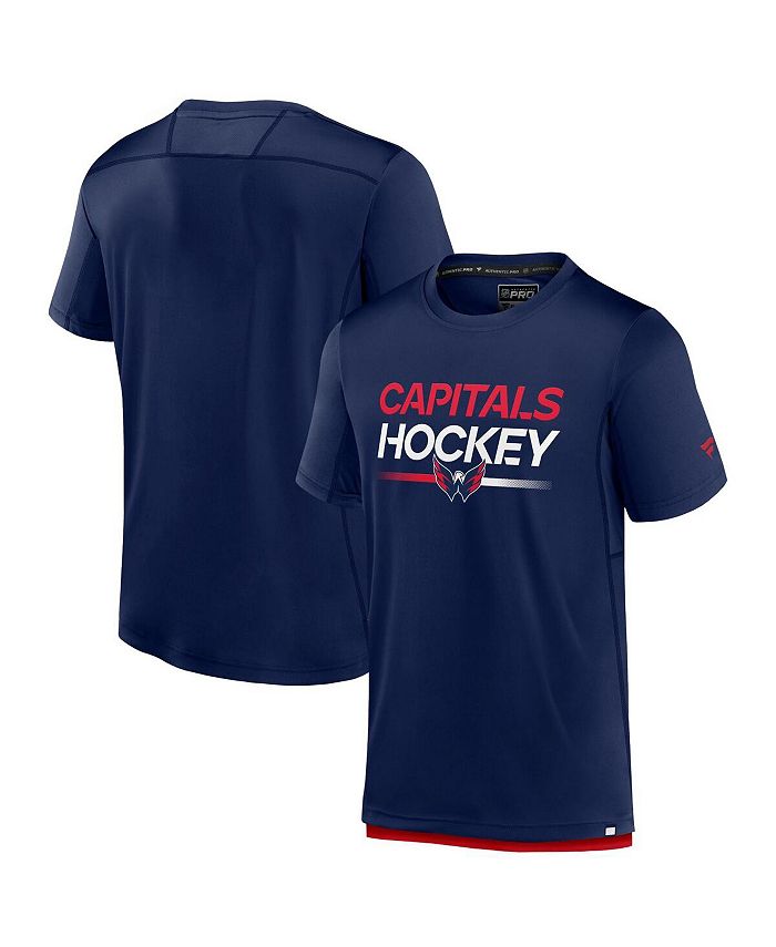 Fanatics Men's Navy Washington Capitals Authentic Pro Tech T-shirt - Macy's