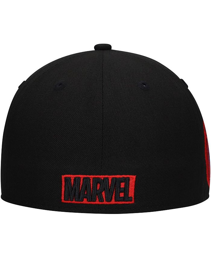 Marvel Men's Black Spiderman Logo Elements Fitted Hat - Macy's