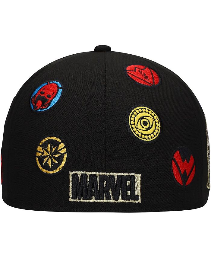 Marvel Men's Black 60th Anniversary Fitted Hat - Macy's