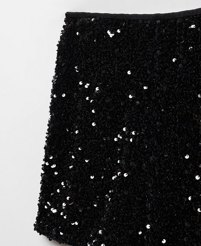 MANGO Women's Sequin Shorts - Macy's