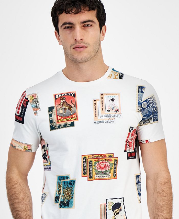 GUESS Men's Stamp Collection Short Sleeve T-shirt - Macy's