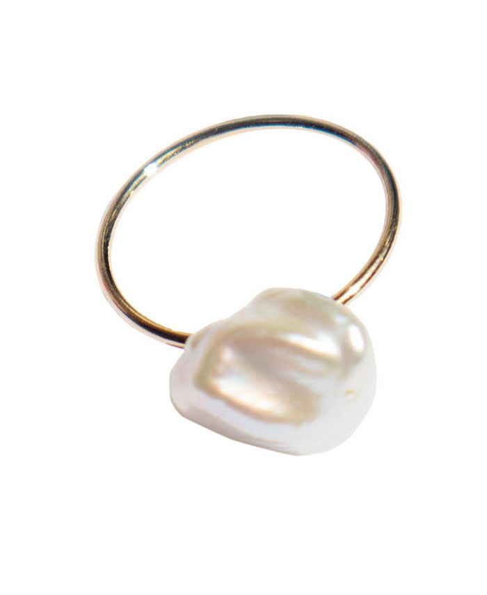 seree Imogen - pearl skinny gold ring - Macy's