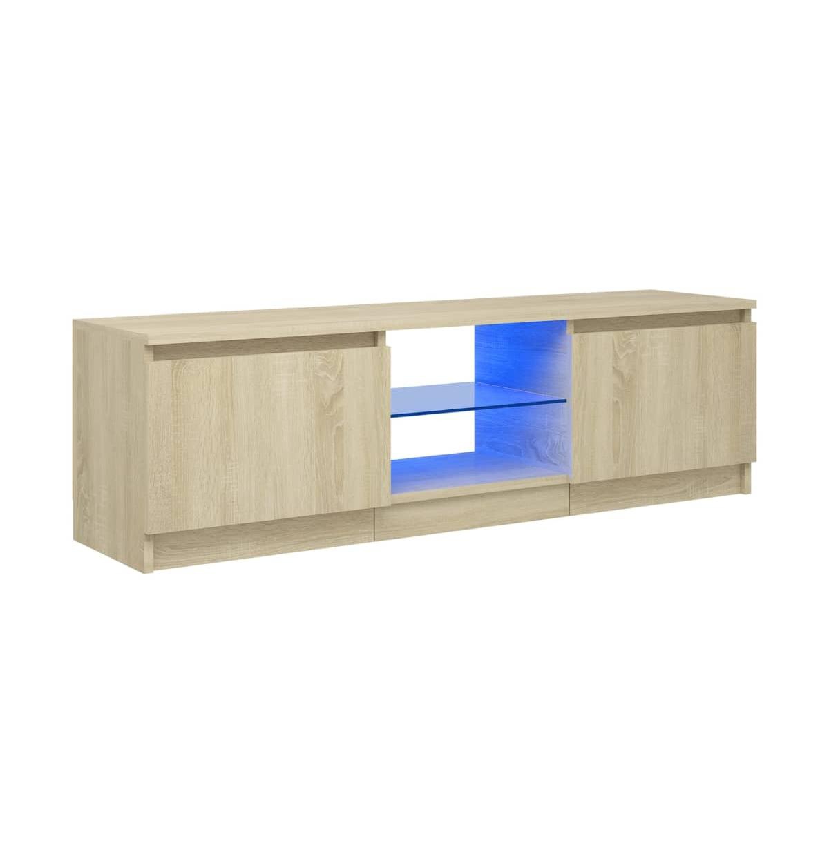 Click here for Tv Stand with Led Lights Sonoma Oak 47.2x11.8x14 -... prices