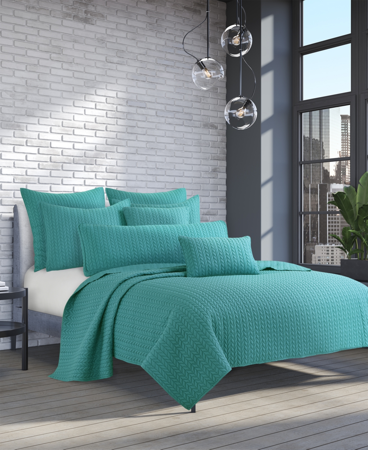 Click here for J by J Queen Cayman Quilt  Twin/Twin Xl - Turquois... prices