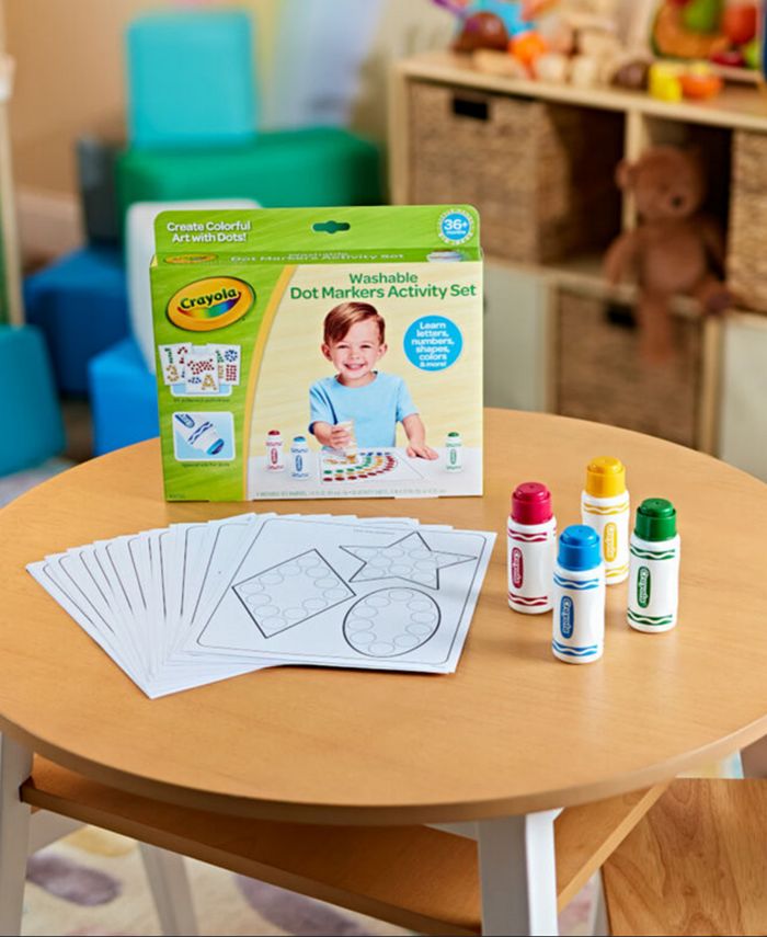 Crayola Washable Dot Markers Activity Set, 30 Toddler Coloring Pages 4 ...
