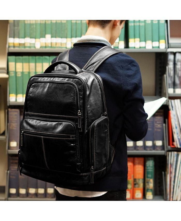 Jack Georges Voyager Leather Tech Backpack - Macy's