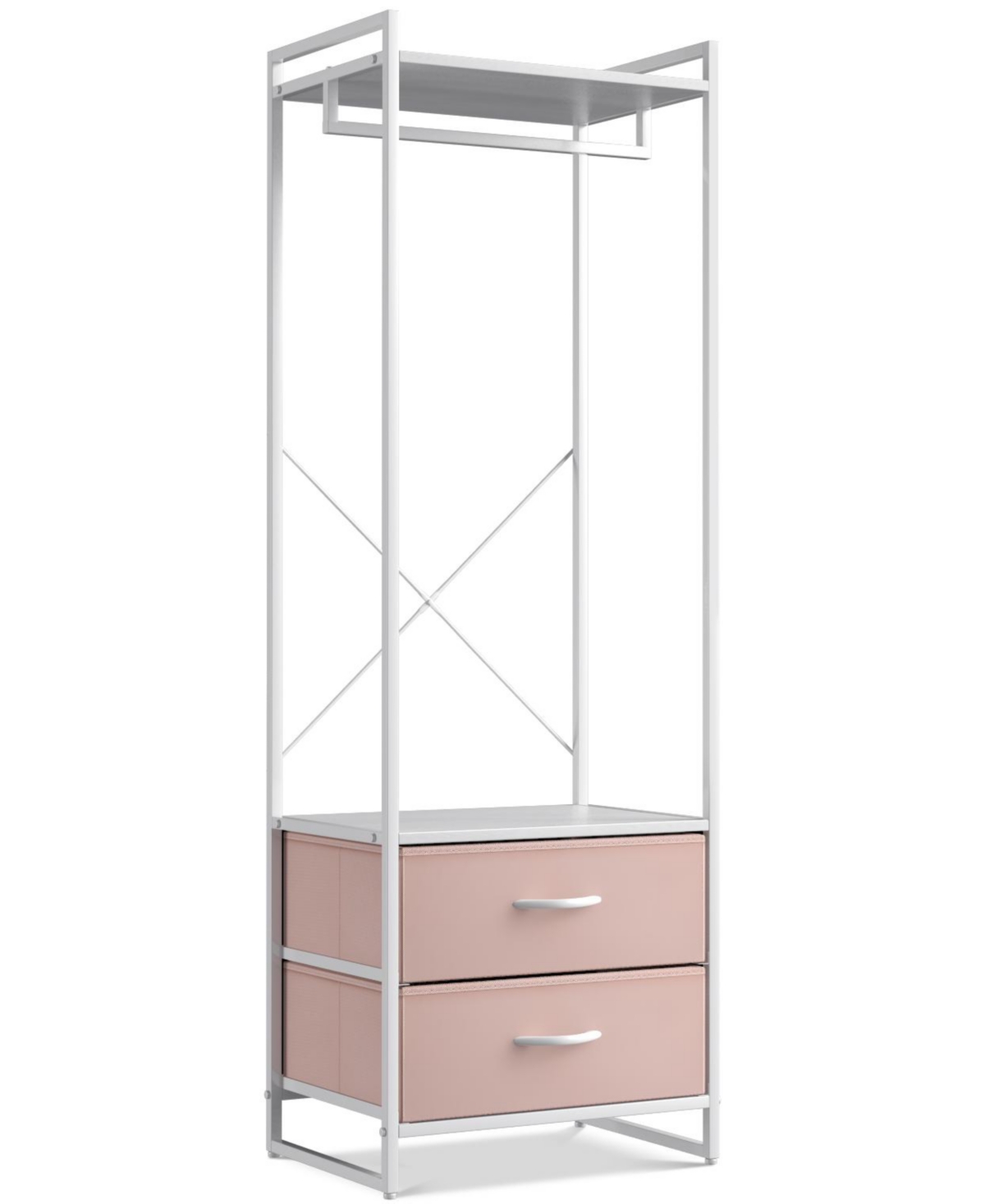 Click here for Sorbus Clothing Rack with 2 Drawers - Pink prices
