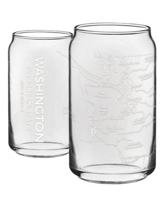 NARBO THE CAN Seattle Map 16 oz Everyday Glassware, Set of 2 - Macy's
